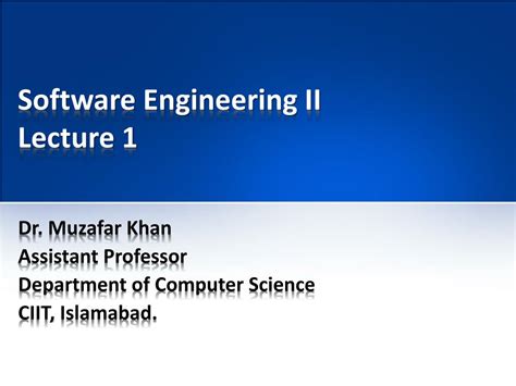Ppt Software Engineering Ii Lecture 1 Powerpoint Presentation Free