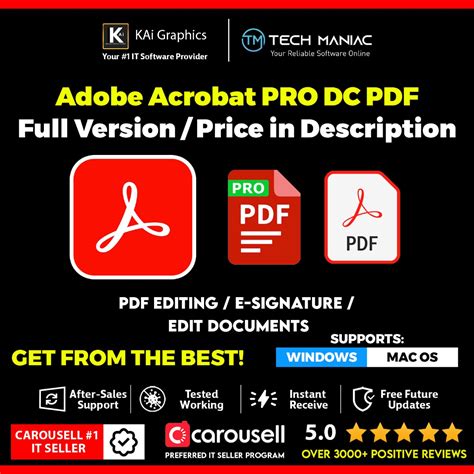 ⭐latest Lifetime Adobe Acrobat Pro Dc Pdf Editor For Windows And Macos Latest Lifetime Software