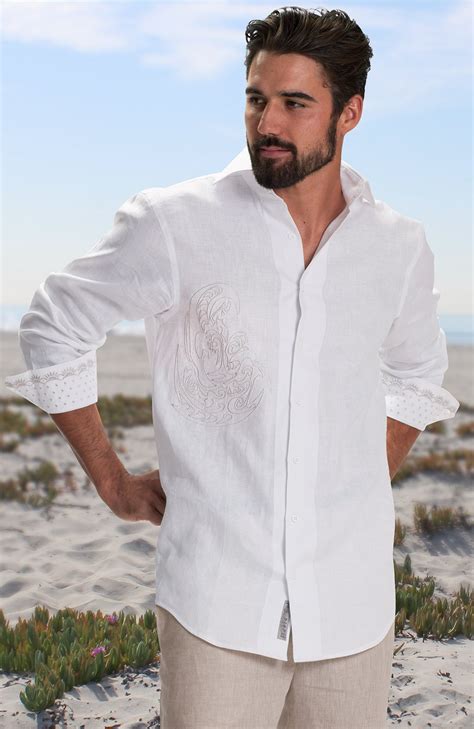 White Beach Shirts For Men