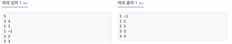 [백준] 11650번 좌표 정렬하기 java