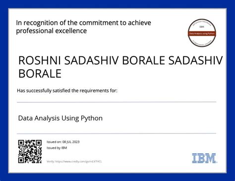 Roshni Sadashiv Borale On Linkedin Dataanalysis Python Ibmcertified Lifelonglearning Ibm