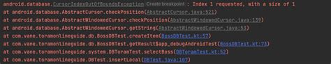 안드로이드 에러 Androiddatabasecursorindexoutofboundsexception Index 1 Requested With A Size Of 1