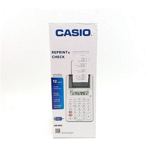 Calculadora Casio Com Bobina 12 Digitos Hr 8rc We Extra