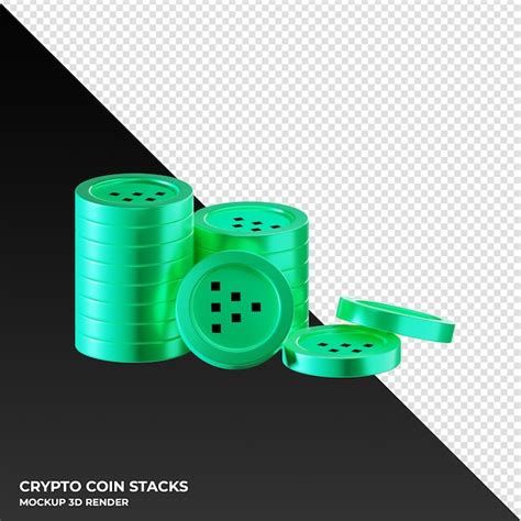 Premium Psd Livepeer Lpt Coin Stacks Cryptocurrency 3d Render