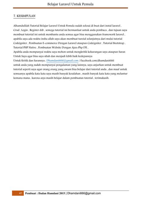 Belajar Laravel Untuk Pemula Pdf