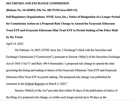 Sec Delays Staking Decision For Grayscale Eth Etfs