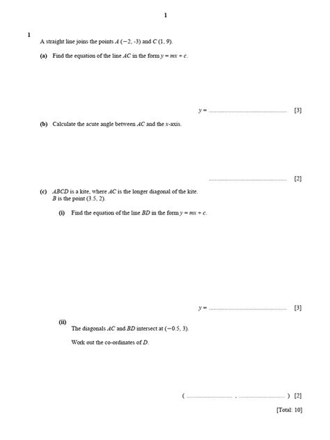 1153 C 1217 Cartesian Coordinate Assignment Pdf Tangent Line Geometry