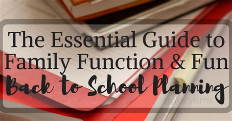 The Essential Guide To Family Function And Fun Back To Babe Planning