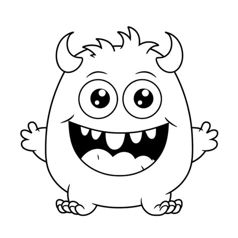 Colorir Huguinho O Monstrinho Fofinho E Feliz Que Adora Abraçar