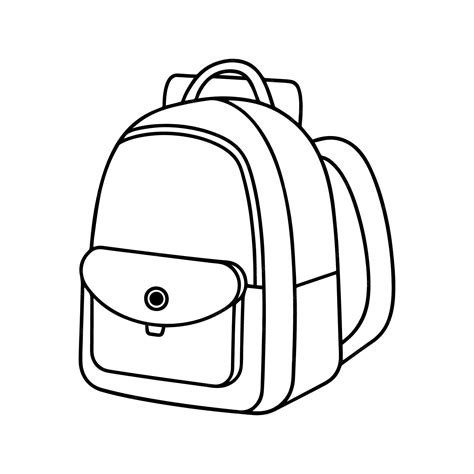 Illustration Of A Bag Outline Line Art Premium Ai Generated Vector