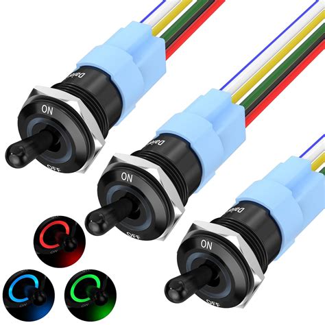 Daiertek Lighted Toggle Switch 12v Waterproof Rgb Led