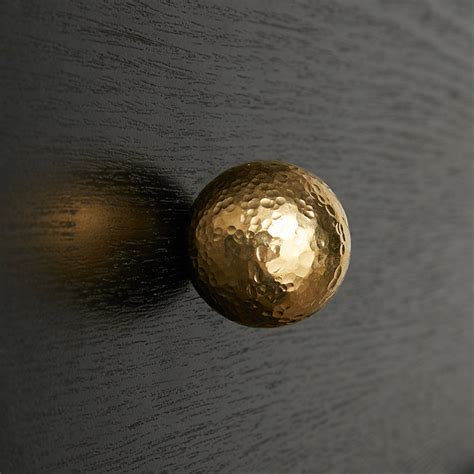 Solid Brass Hardware Handle Hand Hammered Ball Shaped Cabinet Door Drawer Knobs Dresser Pulls