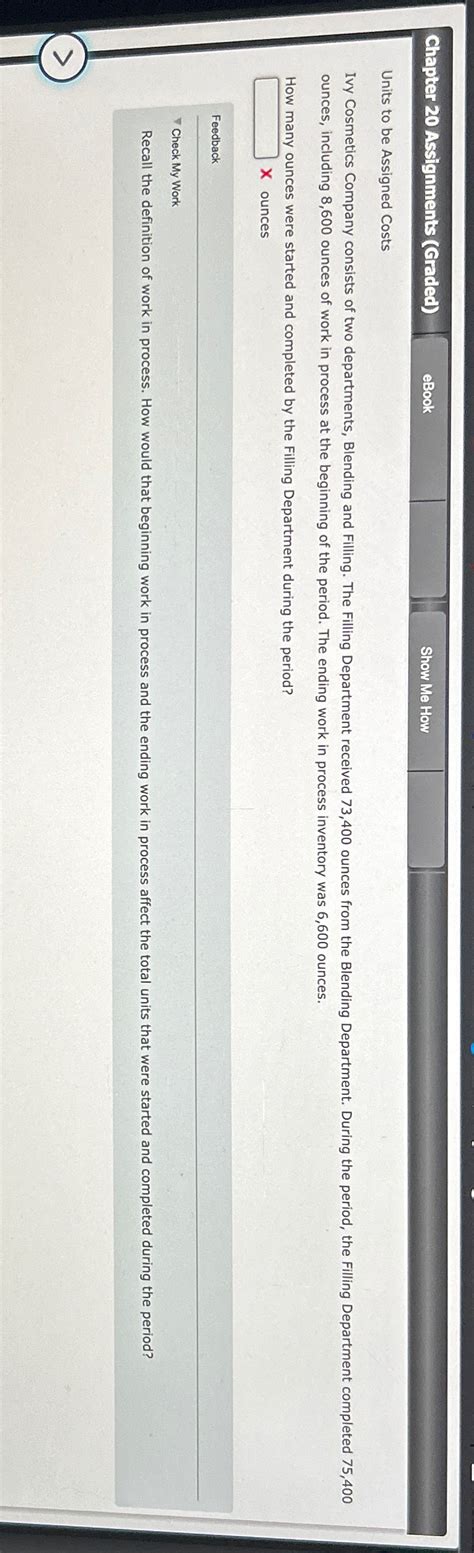 Solved Chapter 20 ﻿assignments Gradedebookshow Me Howunits