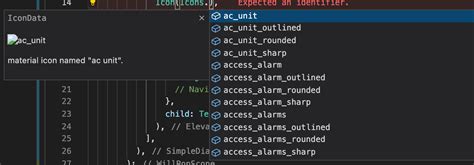 Visual Studio Code Flutter Icons Widgets No Preview In Vscode Stack Overflow