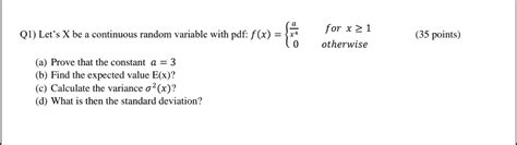 solved q1 ﻿let s x ﻿be a continuous random variable with