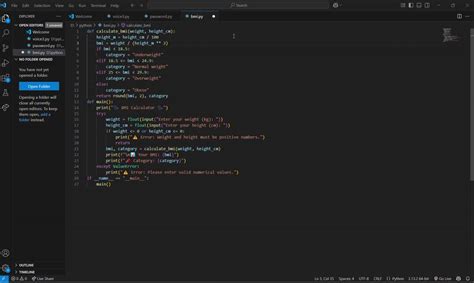 python bmicalculator healthtech programming automation
