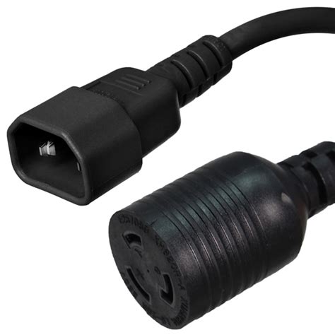 C14 To L6 20R Plug Adapter Power Cord Locking Power Cords