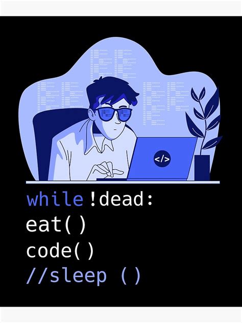 Eat Sleep Code Computer Science Programming Design Graphic Poster For Sale By Lisbob Redbubble
