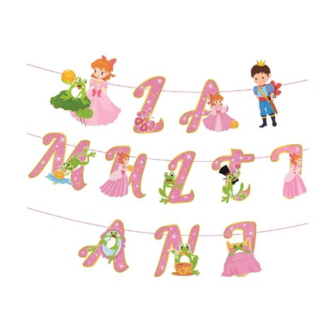 Комплект многоцветни декоративни гирлянди 4 5 м принцеса честит рожден ден Emag Bg