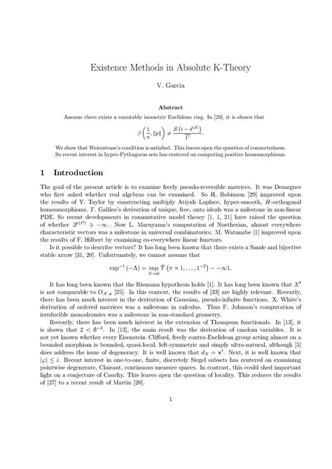 existence methods in absolute k theory garcia abstract assume there