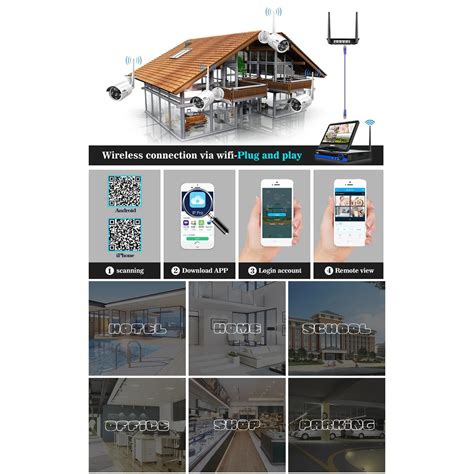 Система за наблюдение HISSEU 4 WIFI камери с монитор - eMAG.bg