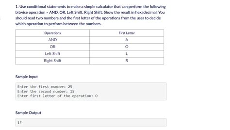 Solved Use Conditional Statements To Make A Simple Chegg