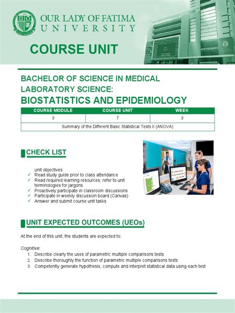 Course Unit 7 Summary Of The Different Basic Statistical Tests Ii Anova