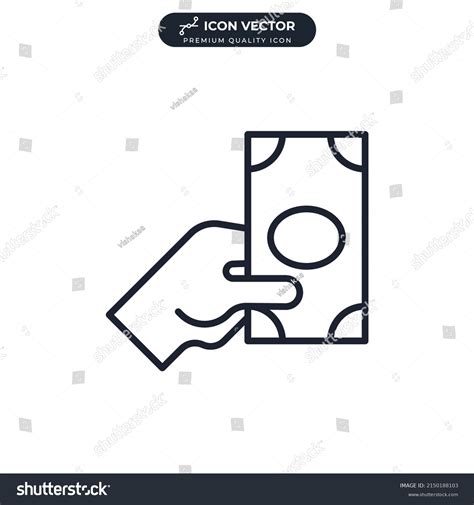 Give Money Payment Icon Symbol Template Stock Vector Royalty Free