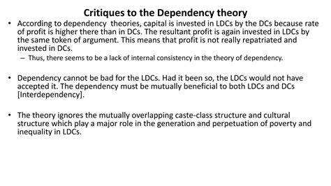 Dependency Theory Of Developmentppt