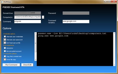 Hta Front End To Psexec Best Practices And General It Spiceworks Community