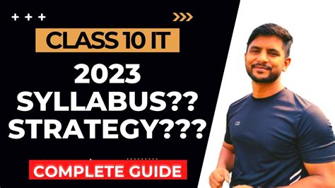 Class 10 Information Technology 2023 Syllabus Strategy Youtube