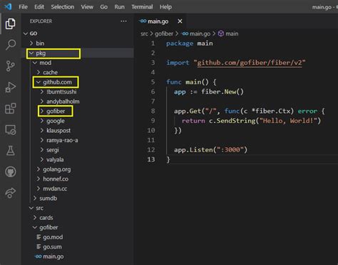 เว็บเฟรมเวิร์ค Go Fiber Go Developers