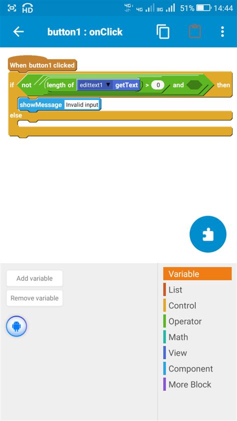 in sketchware how to create a calculator for any simple formula