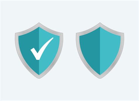 Premium Vector Shields And Check Marks Icons Llstrasyon