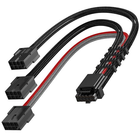 12VHPWR 3X8Pin PCIE Female Adapter Cables Power GPU Extension Cable Graphics Card Extension