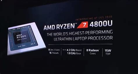 Amd发布r7 4800u：8核16线程，cinebench超i7 90凤凰网