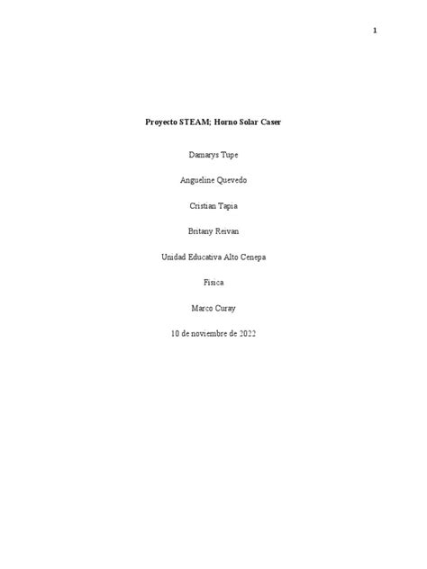Proyecto Steam Pdf Naturaleza