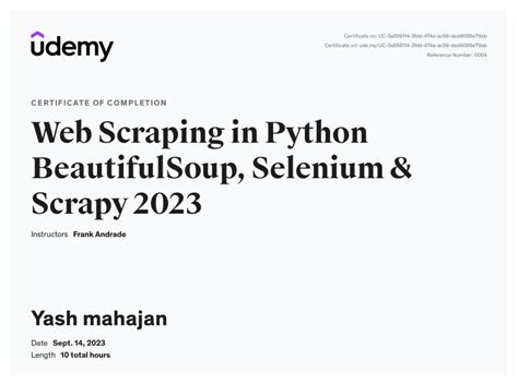 Yash Mahajan On Linkedin 🚀 Just Completed An Exciting Web Scraping Course 🌐 Hey Linkedin