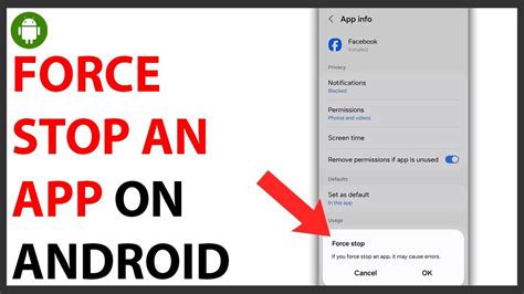 How To Force Stop Applications On Android Quick Guide Youtube