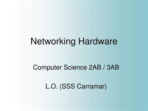 PPT Networking Hardware PowerPoint Presentation Free Download ID 2385384