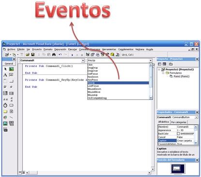 Lenguaje Visual Basic Objetos Y Eventos De Visual Basic