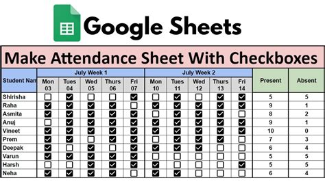 how to make attendance sheet with checkboxes attendance checkbox in