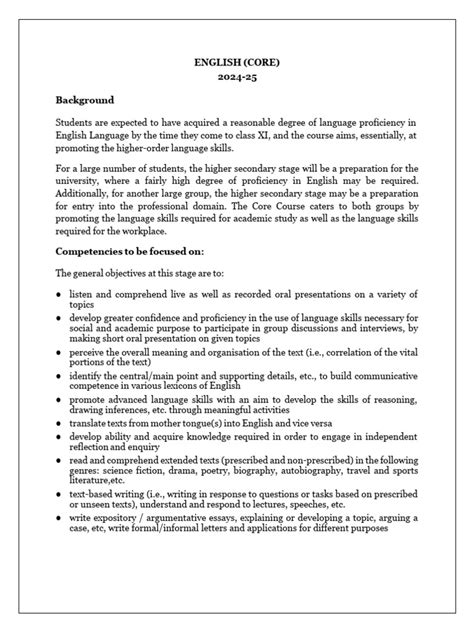 English A Srsec 2024 25 Pdf Reading Comprehension Cognitive Science