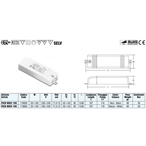 Electronic Compact Dimmable Transformer For Halogen Spotlights 12v 20