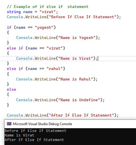 Understanding Conditional Statements In C