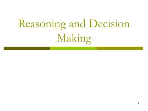 Ppt Reasoning And Decision Making Powerpoint Presentation Free