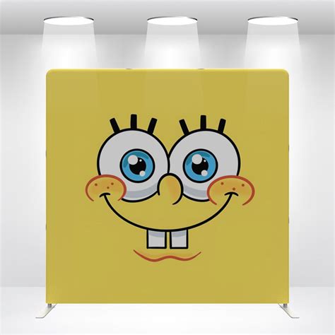 Spongebob Theme Birthday Party Backdrop Wall Cover With Stand Whoopeeparty