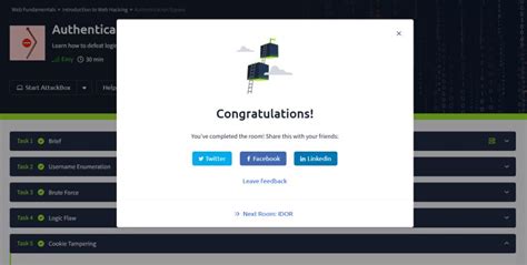 Mohammad Khaja Shaik On Linkedin Cybersecurity Tryhackme Authenticationbypass Websecurity