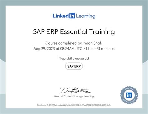 Imran Shafi On Linkedin Certificate Of Completion