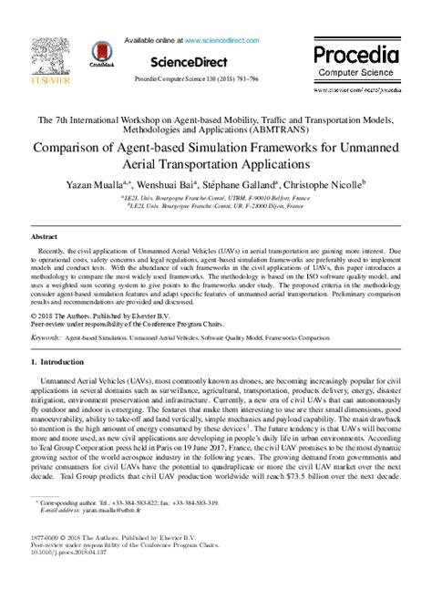 pdf comparison of agent based simulation frameworks for unmanned